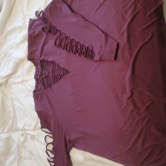 Tops | Torrid Mauve Color Top With Cut Outs | Poshmark